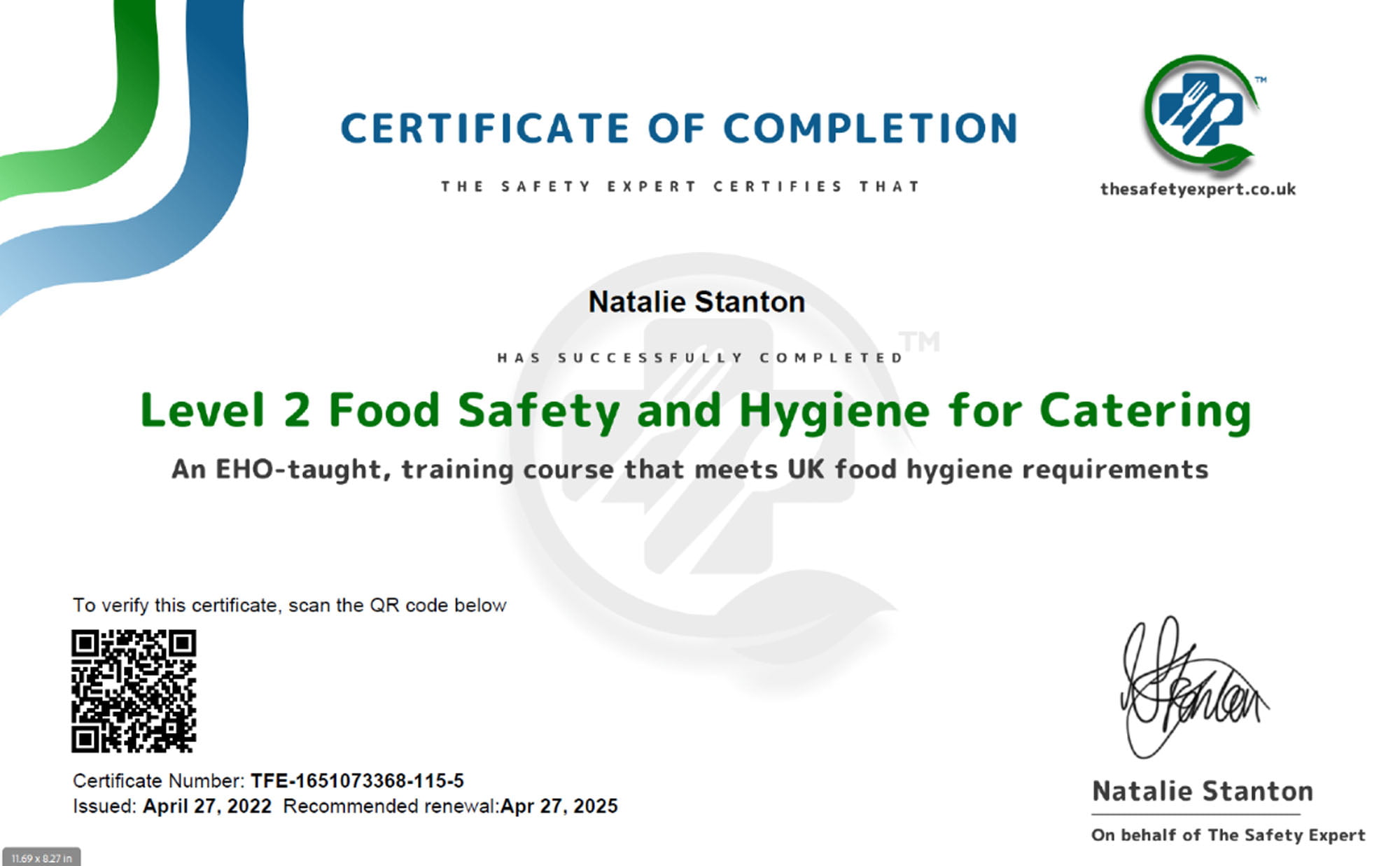 Level 2 Food Safety & Hygiene | The Safety Expert